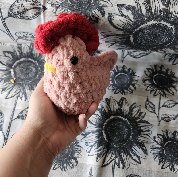 Hand Crafted | Accents | Crochet Pink Mini Rooster Chicken Amigurumi ...